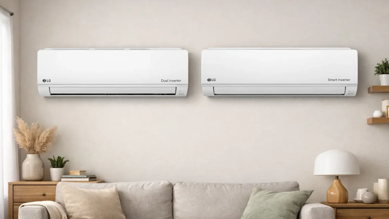 LG Hi Wall Dual Inverter Voice vs LG Split Hi Wall Inverter Smart Voice ...